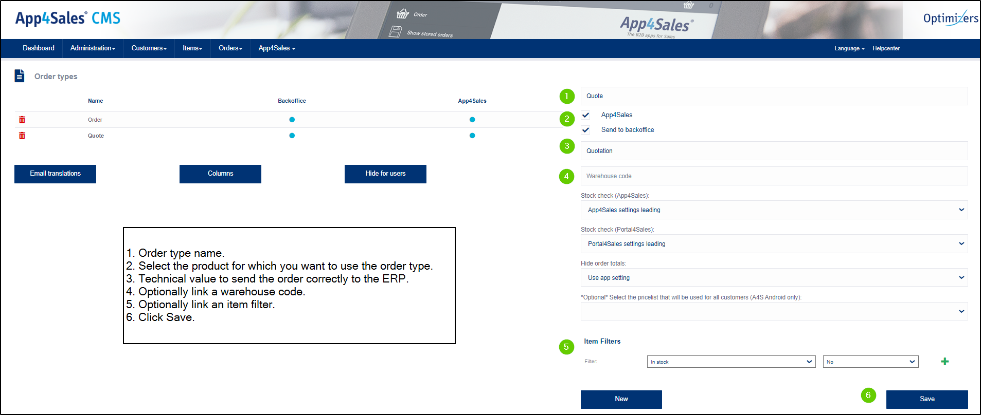 How to use different order types? – Support | Core-suite